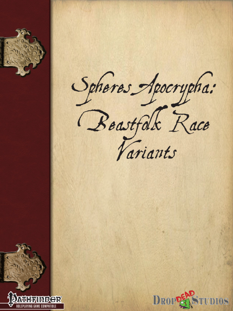 Spheres Apocrypha Beastfolk Race Variants | PDF | Werewolves | D20 System