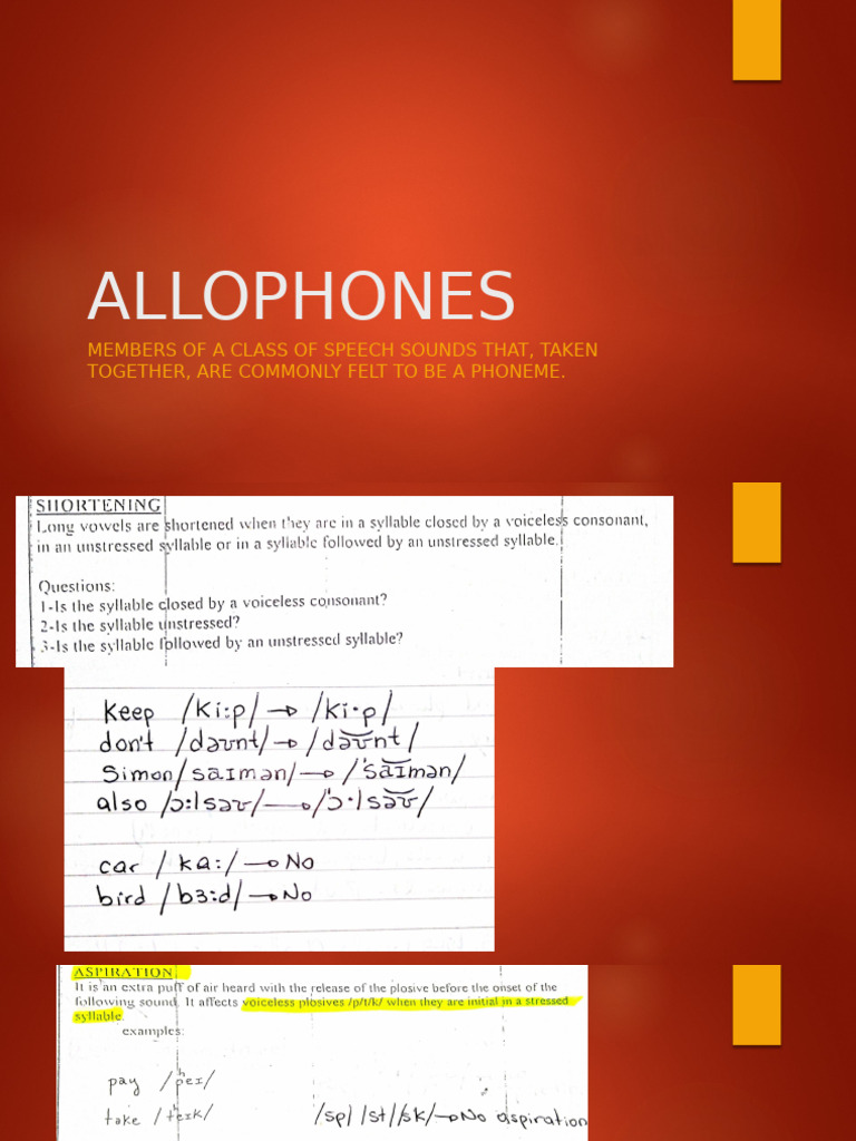 ALLOPHONES | PDF