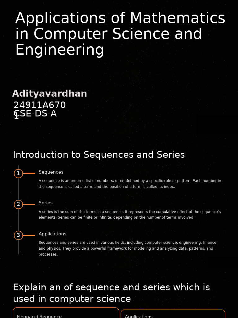 Applications of Sequence and Series in Computer Science and Engineering ...