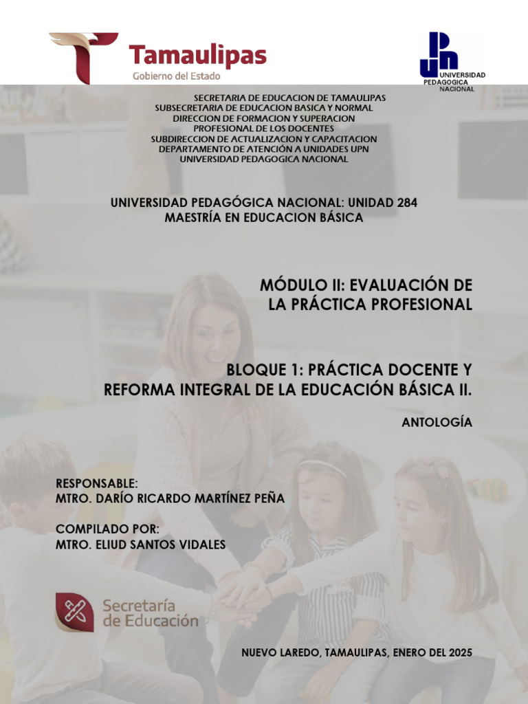 Antologia 2 Meba b1 Practica Docente 2025 (1) | PDF | Educación de la ...