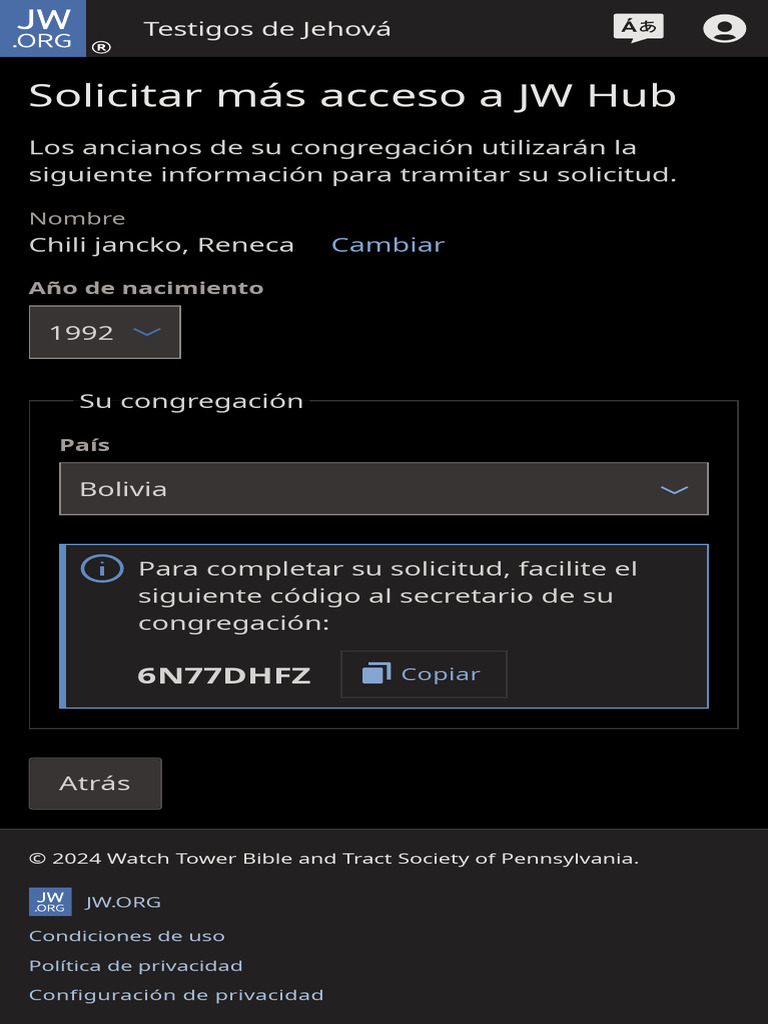 Solicitar Más Acceso A JW Hub Testigos de Jehová | PDF