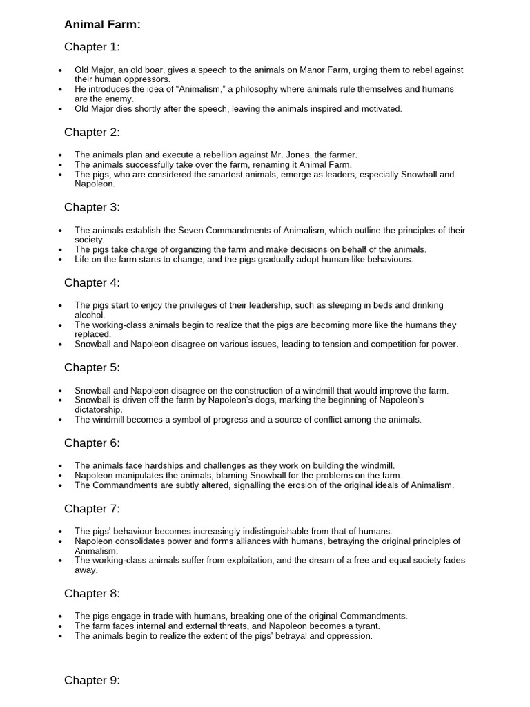 Summary of Animal Farm Chapter 2 | PDF | Twelfth Night