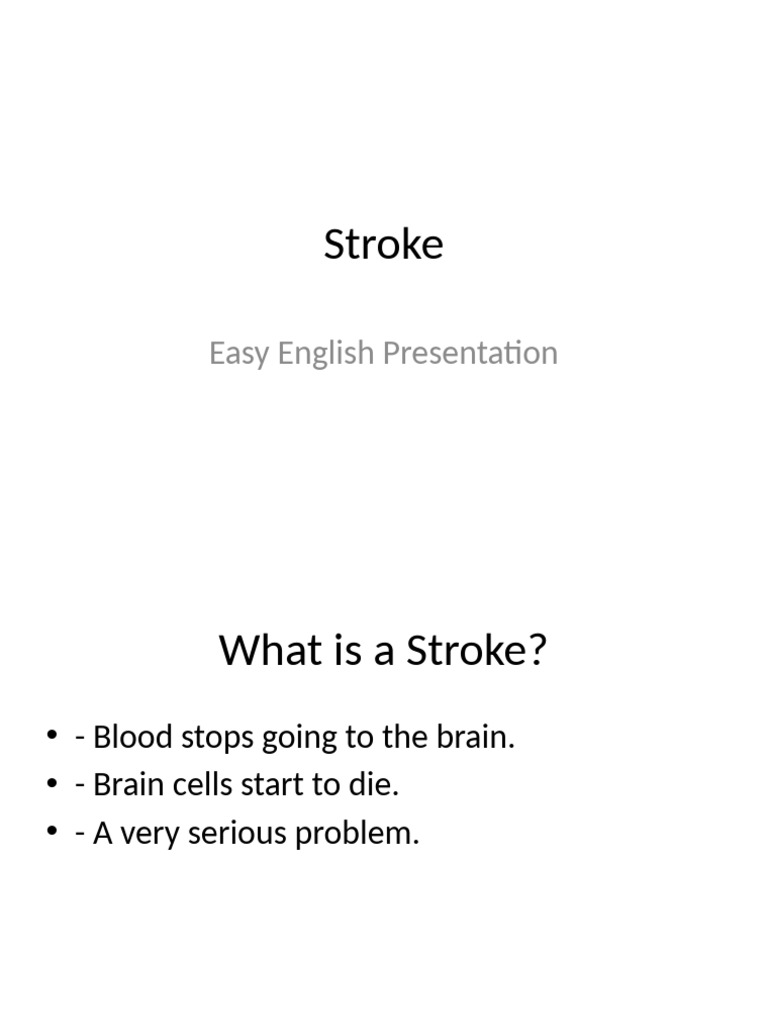 Stroke Presentation | PDF