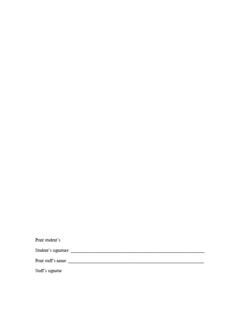 Student Behavior Contract | PDF