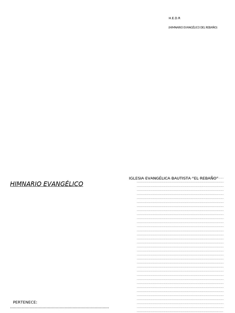 Himnario Evangélico del Rebaño | PDF | Cristo (título) | Concepciones ...