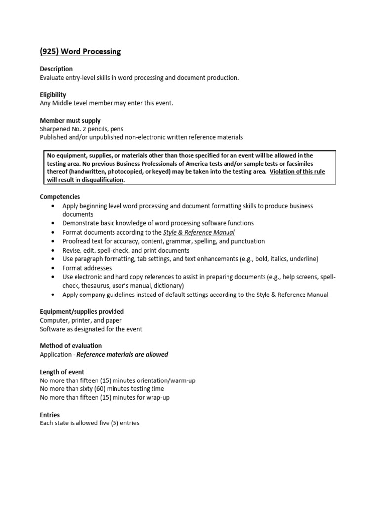 Word Processing | PDF