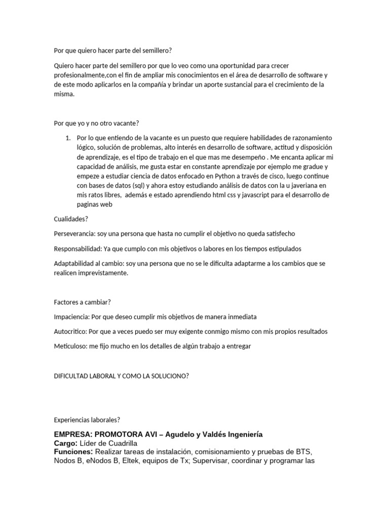 Por Que Quiero Hacer Parte Del Semillero | PDF | Ingeniería de software | Software