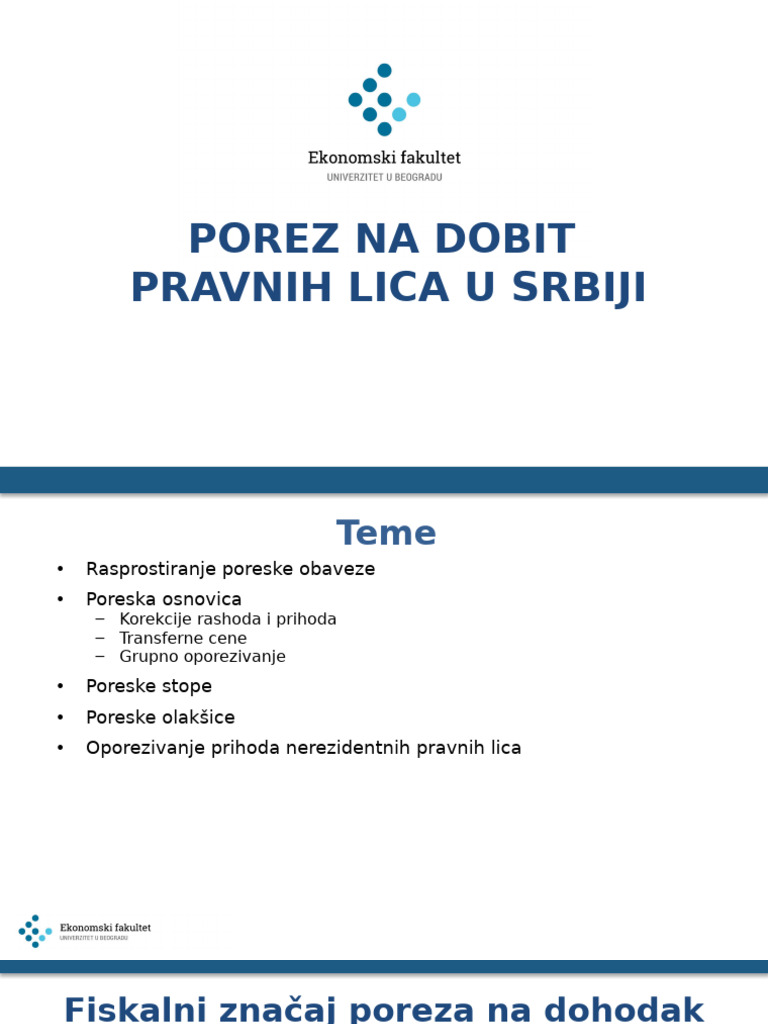 11.-Porez-na-dobit-pravnih-lica-u-Srbiji-vezbe1 | PDF