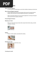 Health and Hygiene Project With Images | PDF