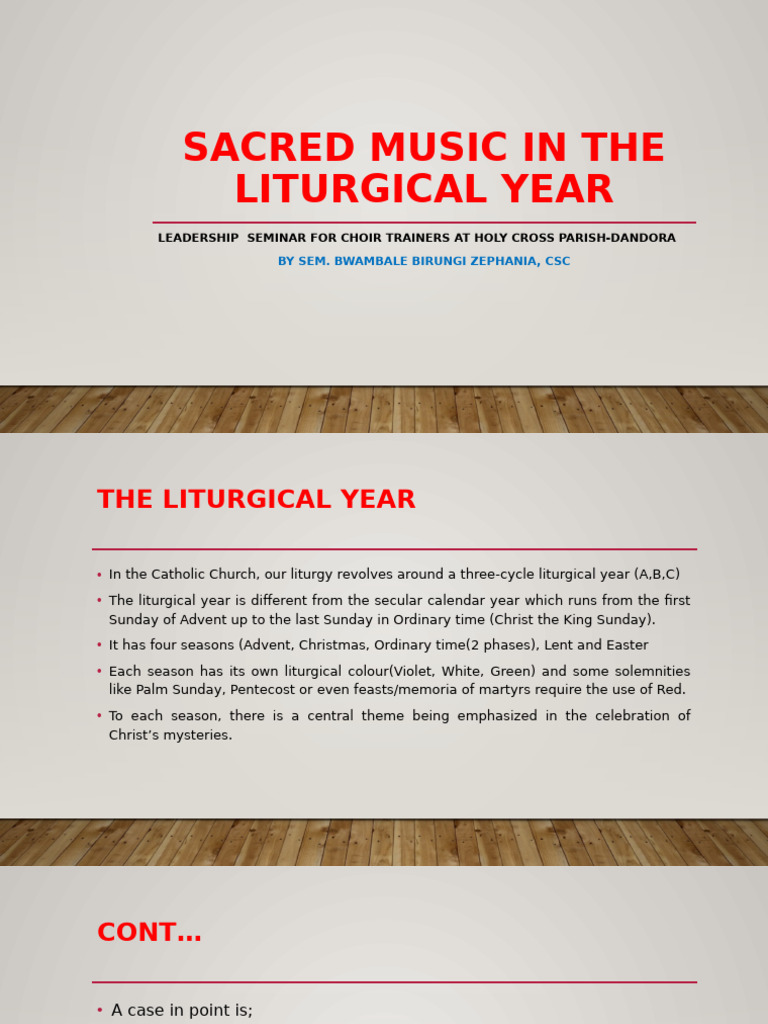 LITURGY AND MUSIC | PDF | Liturgical Year | Lent