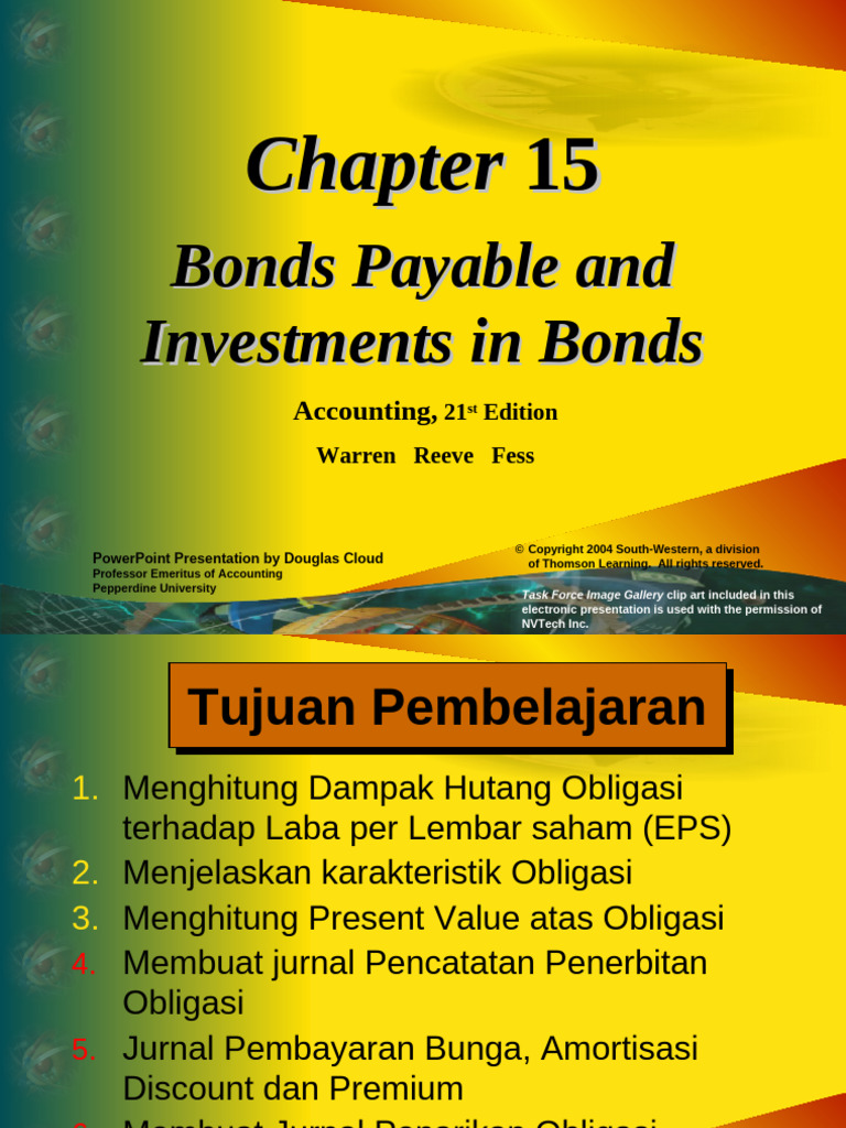 Bab 15 Hutang Obligasi Dan Investasi Dalam Obligasi | PDF | Present Value | Bonds (Finance)