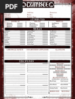 VTM V5 Sheets | PDF