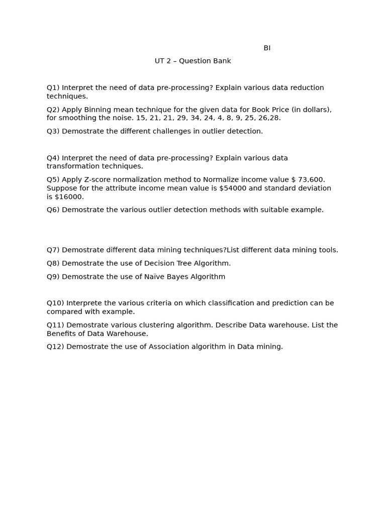 BI_UT2_QUEBANK | PDF