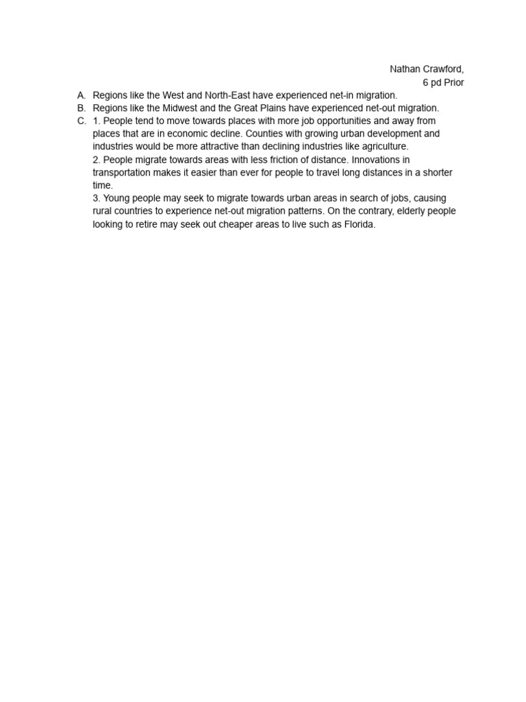 Nathaniel Crawford - APHUG FRQ #2 (1) | PDF