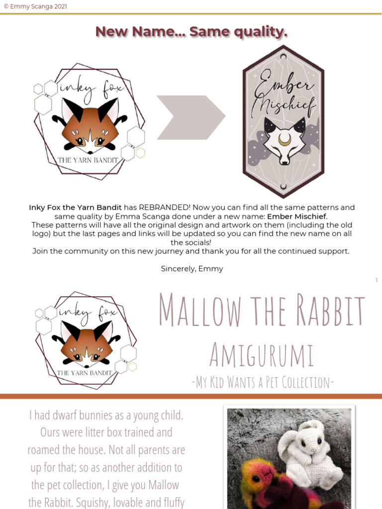 Mallow The Rabbit PDF | PDF | Yarn | Needlework