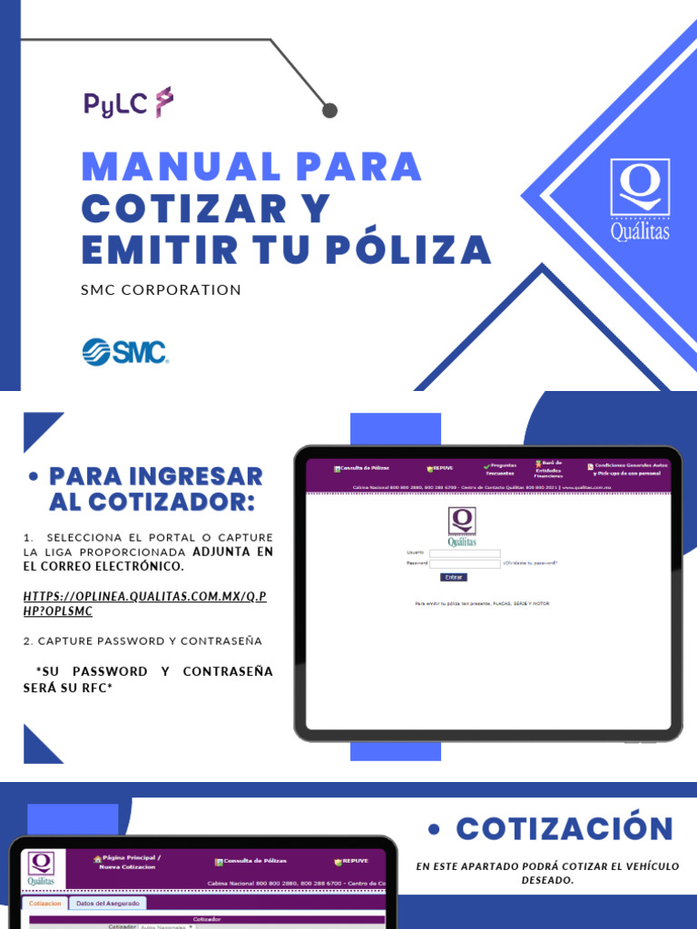 Guía para Cotizar y Emitir Póliza SMC | PDF