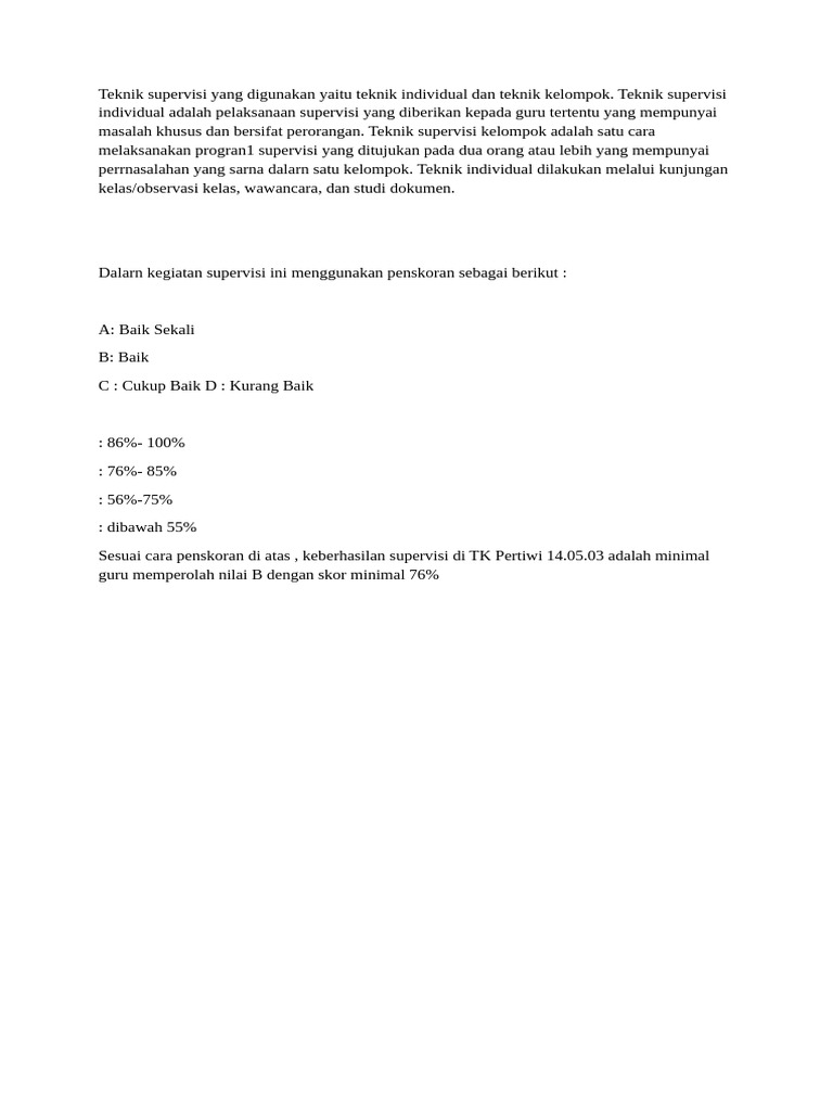 Teknik Supervisi | PDF