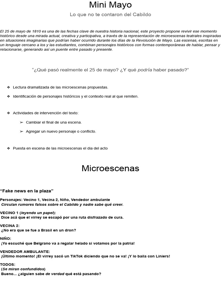 Mini Mayo - Lo Que No Te Contaron Del Cabildo | PDF