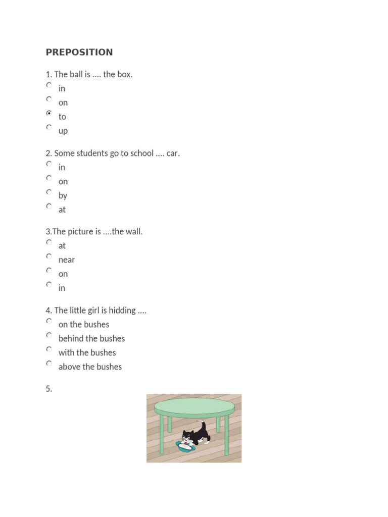 Latihan Preposition | PDF