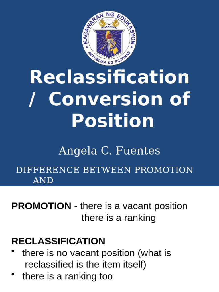 Reclassification of Positions From Rov 230206073704 c097f3b3 | PDF ...
