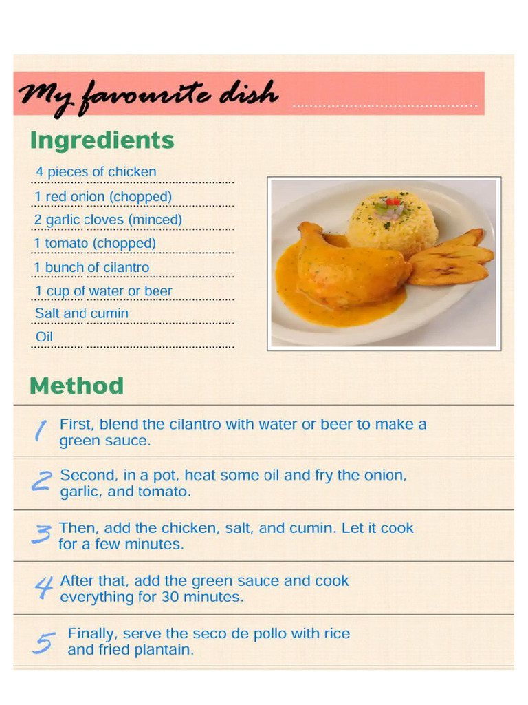 My Favorite Dish | PDF