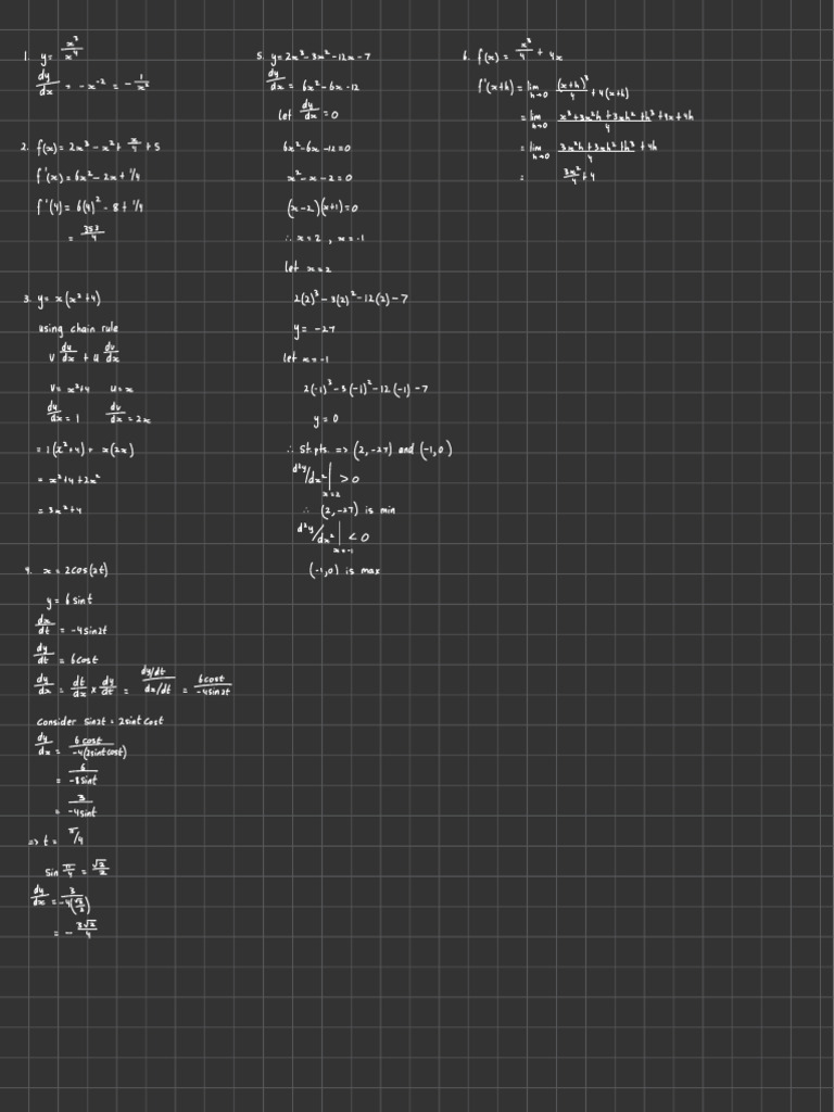 Differentiation Assignment | PDF