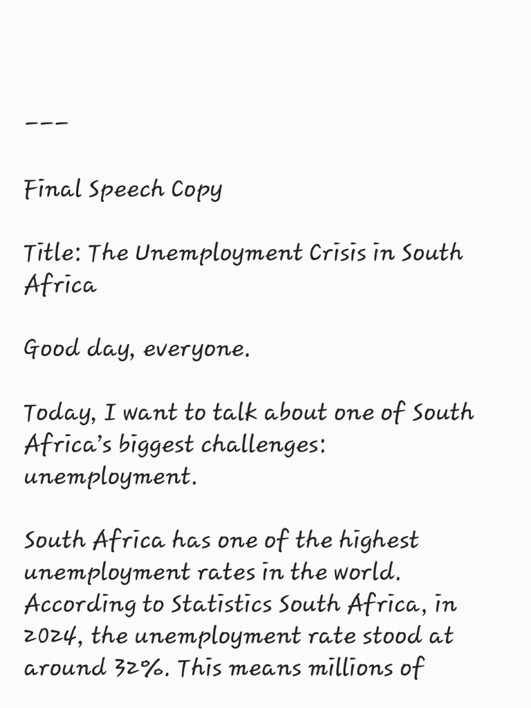 English Grade 11 Speech | PDF