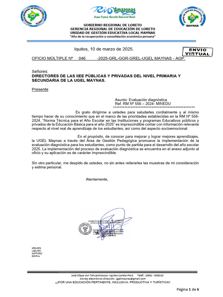 Evaluación Diagnóstica 2025 Ugel Maynas Pdf Evaluación Maestros 4099