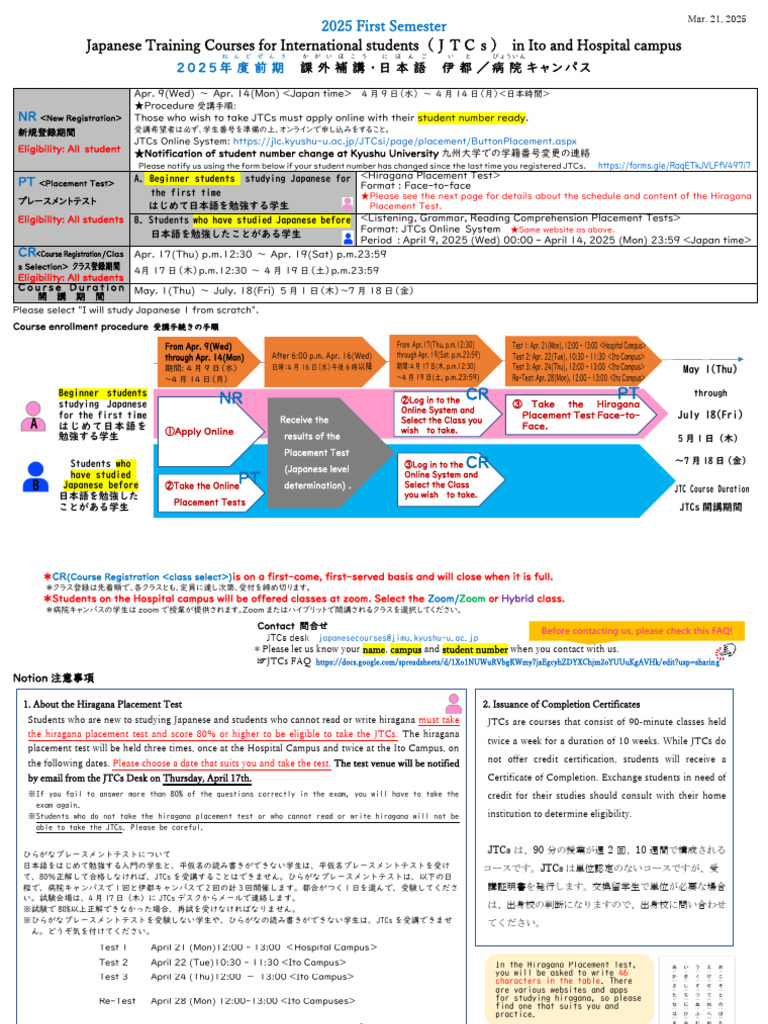 2025 1st Semester Japanese Training Courses For International Students ...
