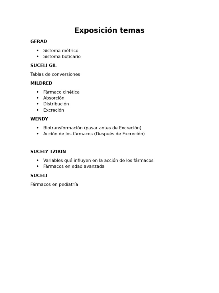 Exposición Temas: Gerad | PDF