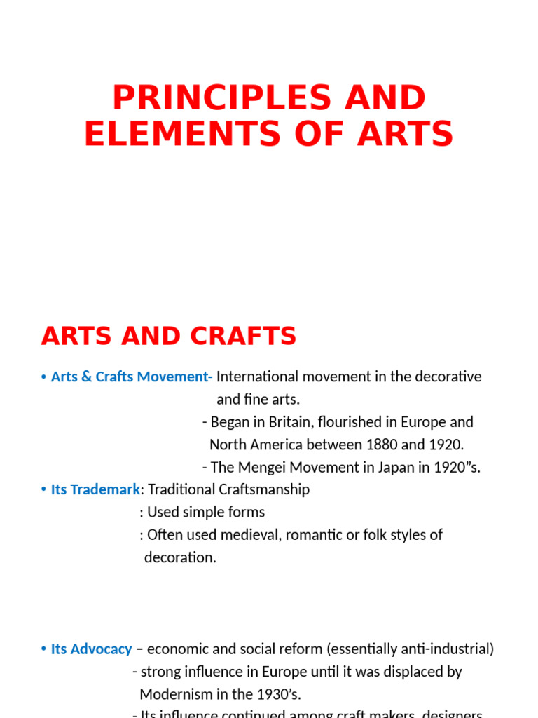 Principles Elements of Art | PDF | Color | Composition (Visual Arts)