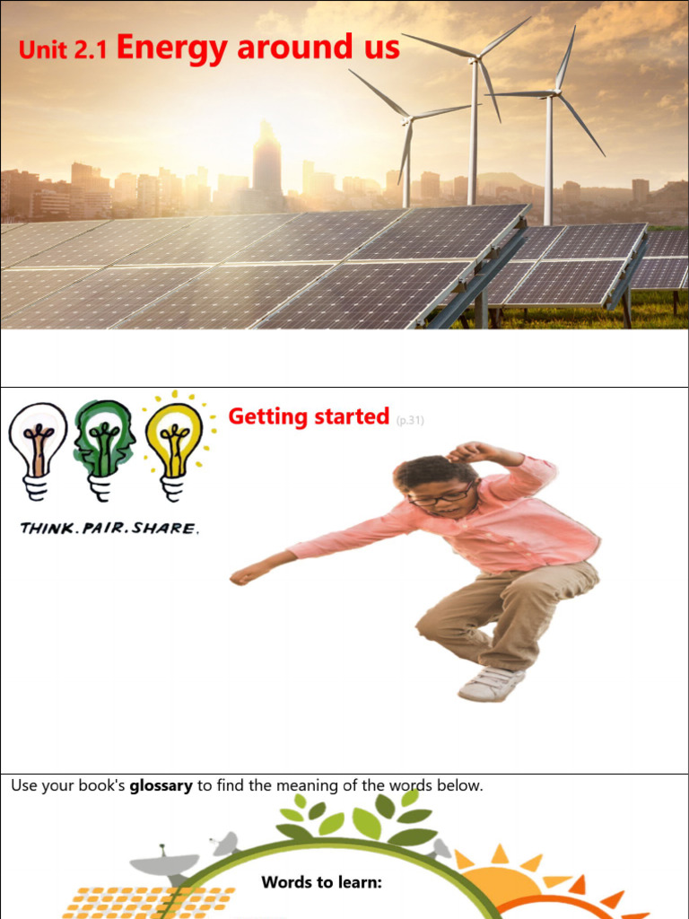 Unit 2.1 Energy Around Us | PDF