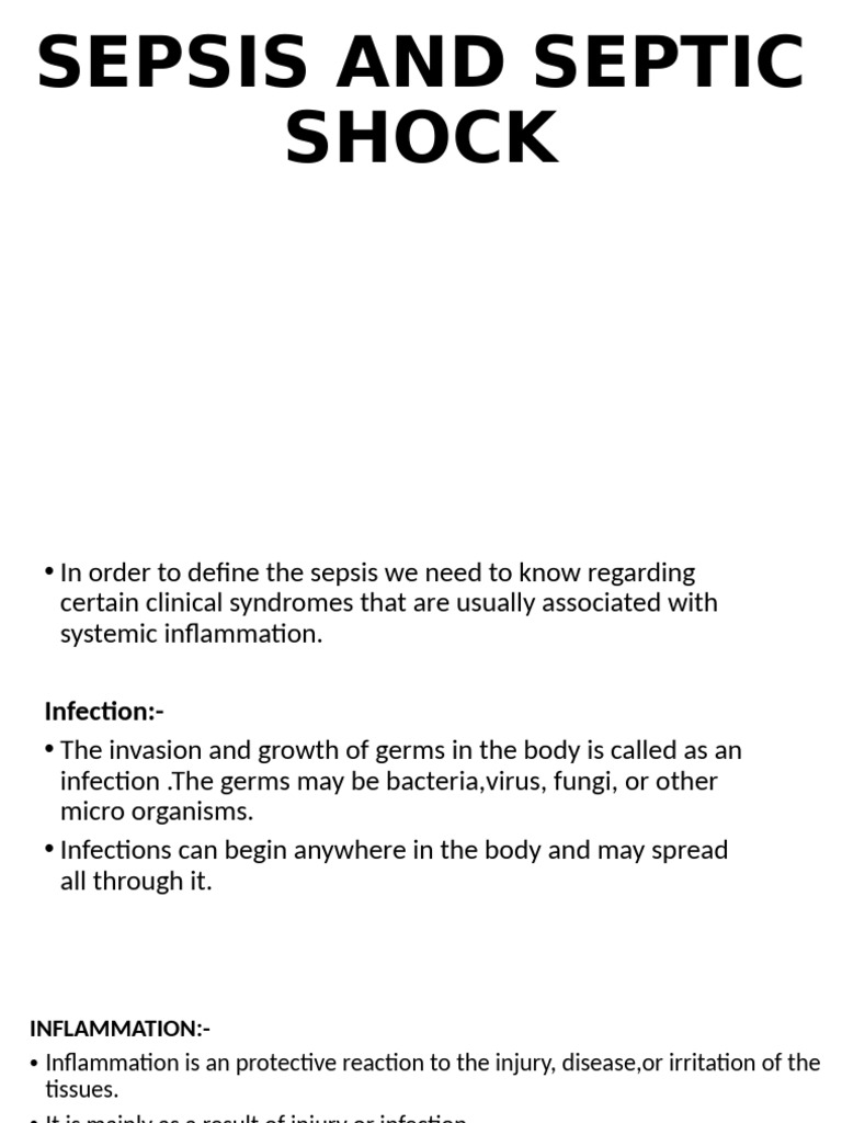 Sepsis and Septic Shock | PDF | Sepsis | Shock (Circulatory)