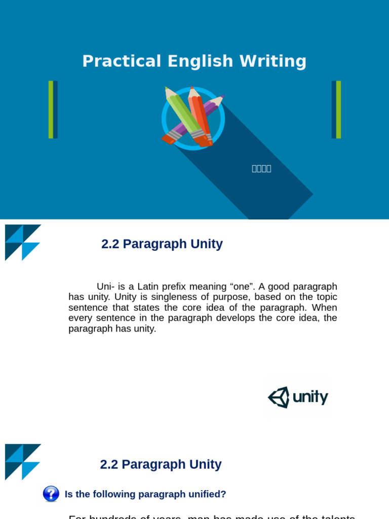 2.2 Paragraph Unity | PDF