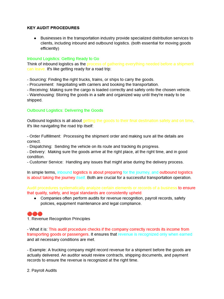 Finals Specialized-Reporting | PDF | Logistics | Audit