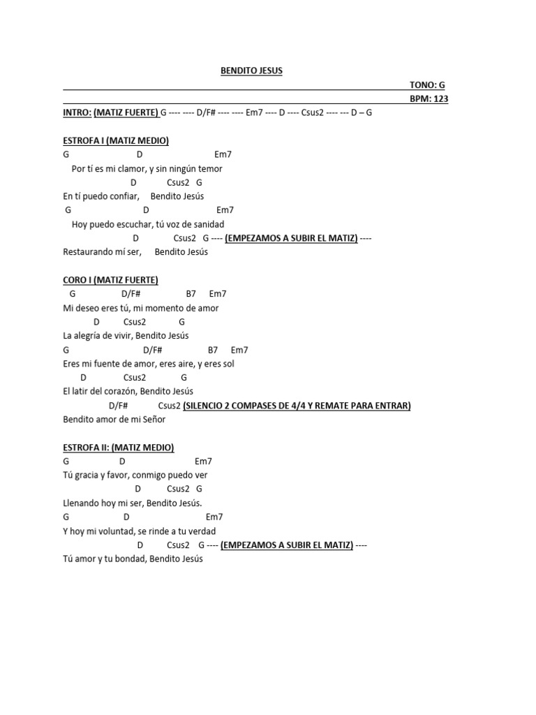 BENDITO JESUS | PDF