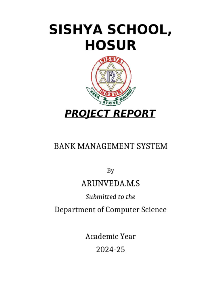 Arunveda Final Cs Project 2024 | PDF | My Sql | Databases