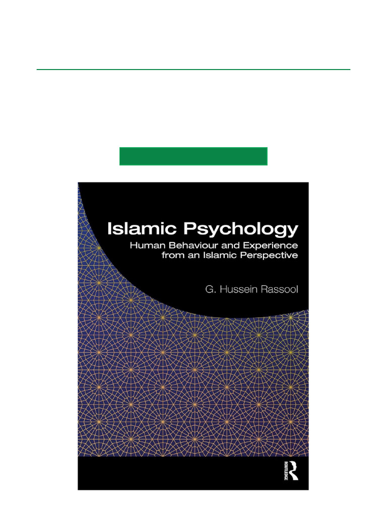 Islamic Psychology Human Behaviour and Experience From An Islamic ...