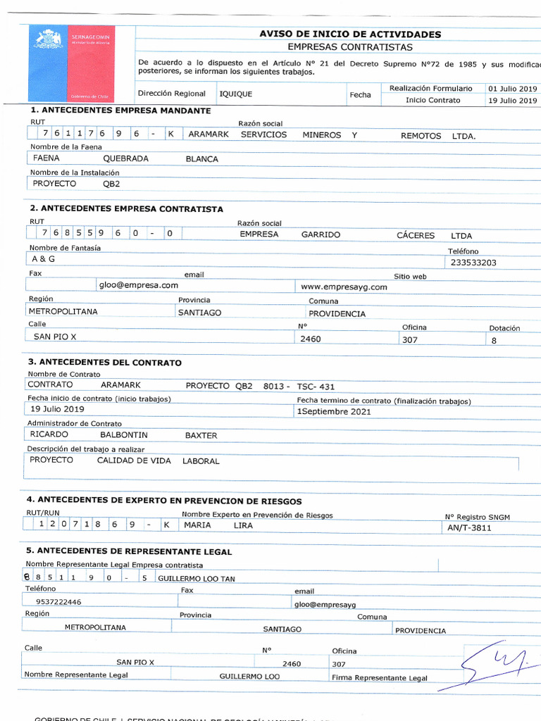 Inicio Actividades SNGM A&g | PDF