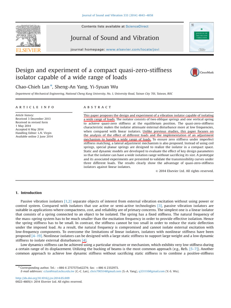 2014 - Lan Et Al - Design and Experiment of A Compact Quasi-Zero ...