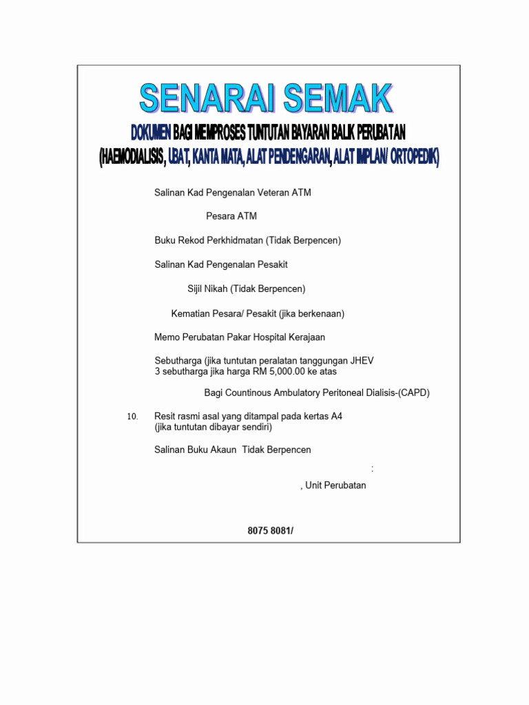 Borang Ubat 2020 | PDF