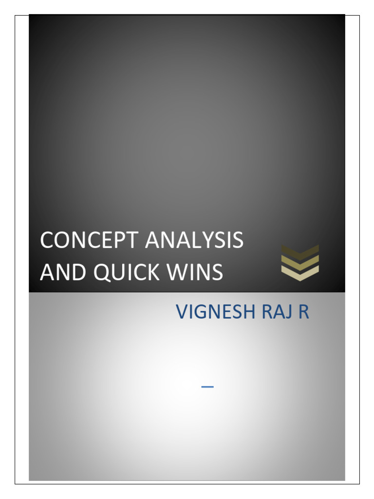 Concept Analysis and Quick Wins Guide | PDF | Swot Analysis | Innovation