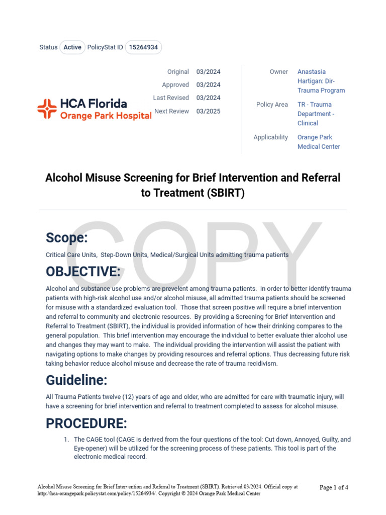Alcohol Misuse Screening For Brief Intervention | PDF | Substance Abuse ...