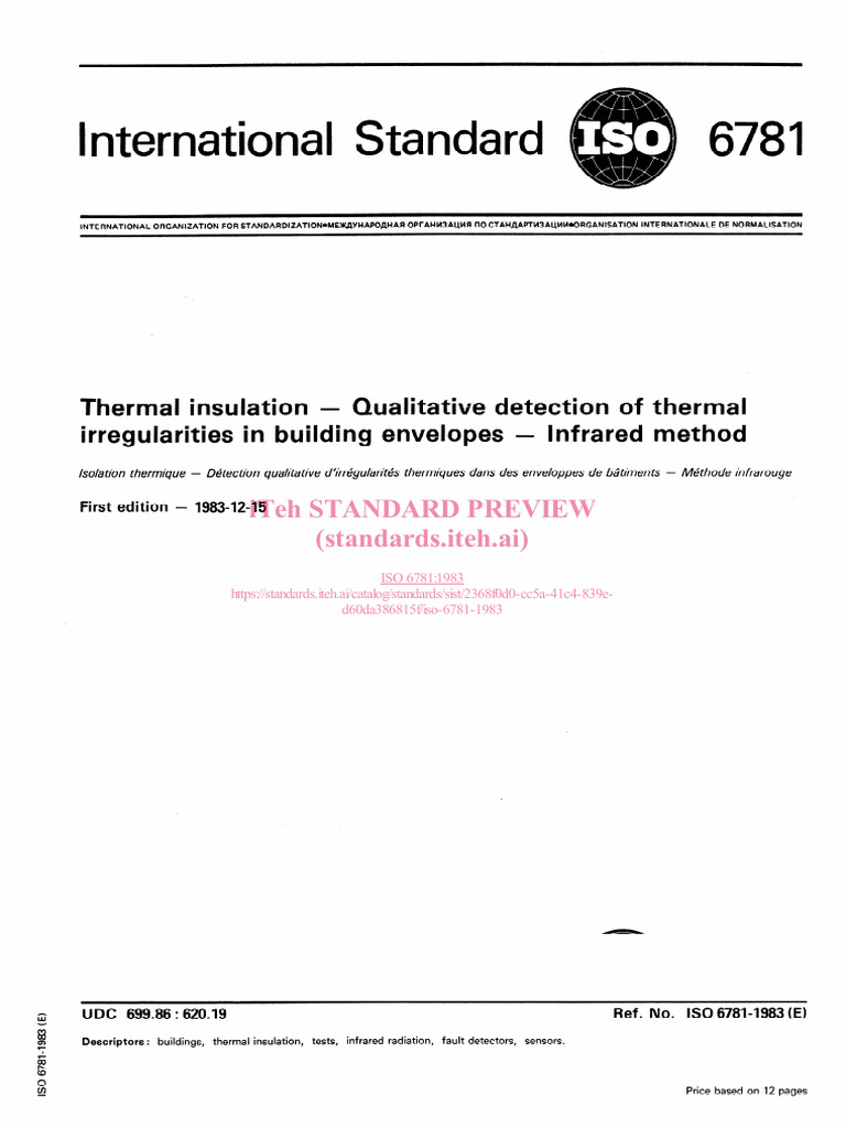 Iso 6781 1983 | PDF | Thermography | Infrared