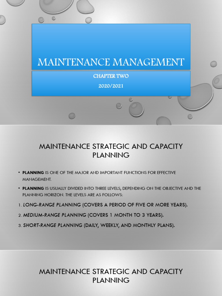 Maintenance Strategic Planning Guide | PDF | Forecasting | Mathematical ...