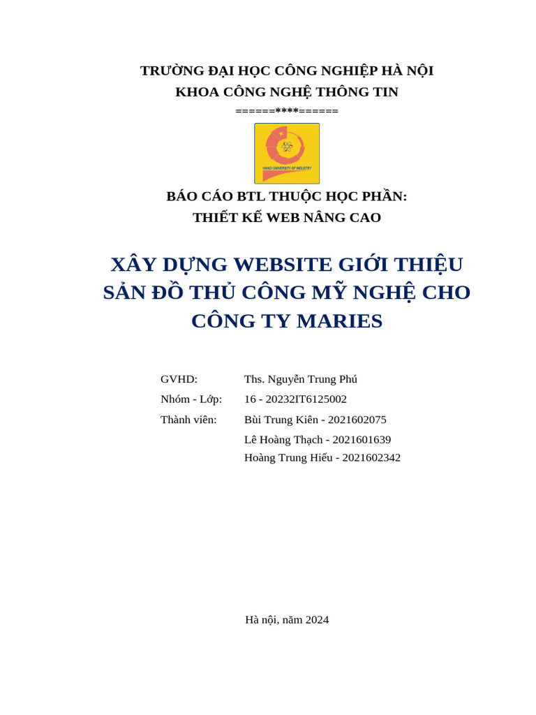 Nhóm 16 - BaoCao - TKW - NC (Final) | PDF