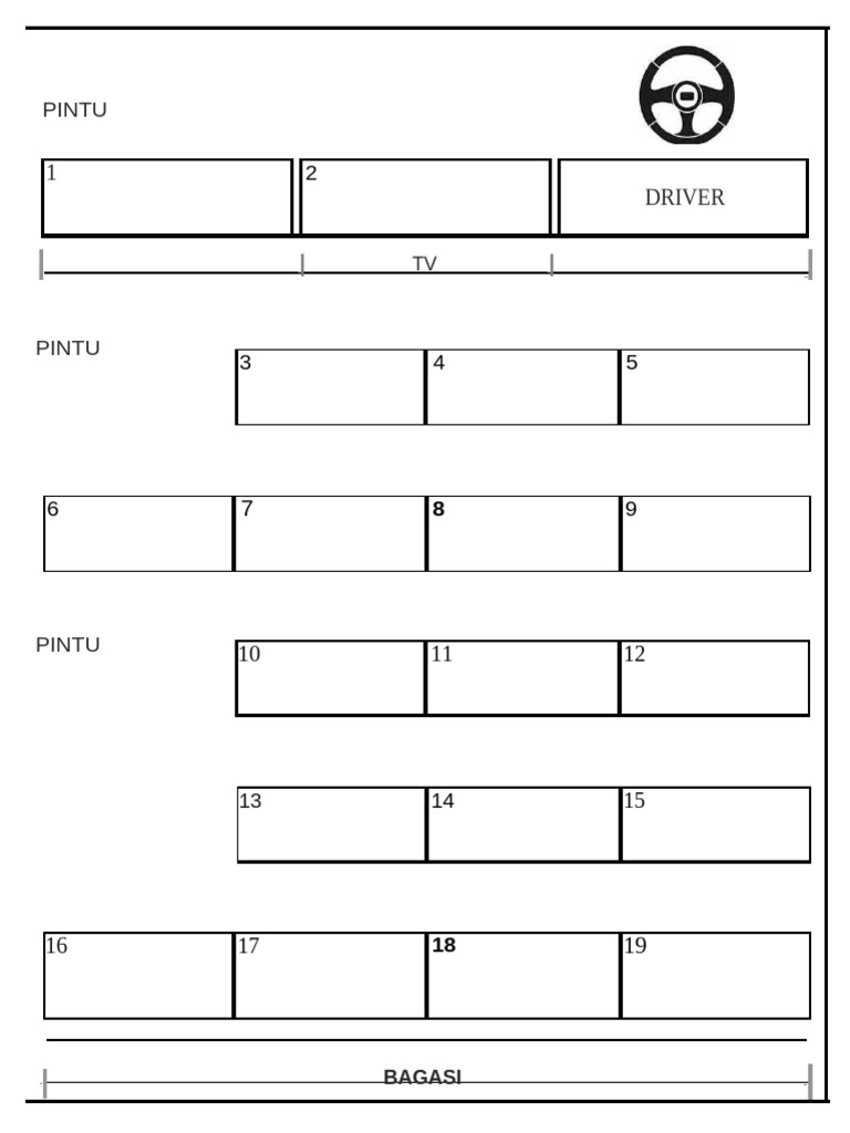 Denah Kursi ELF 19 Seat | PDF