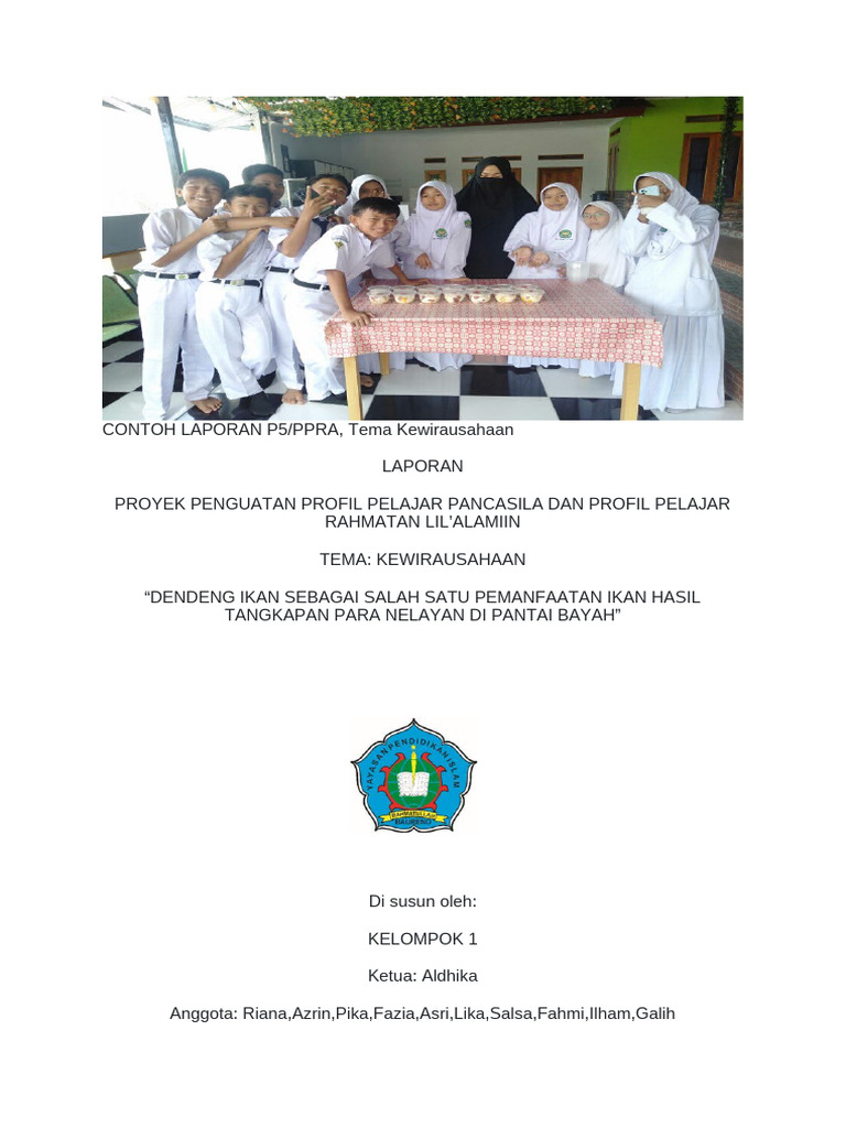 CONTOH LAPORAN P5 KELOMPOK | PDF