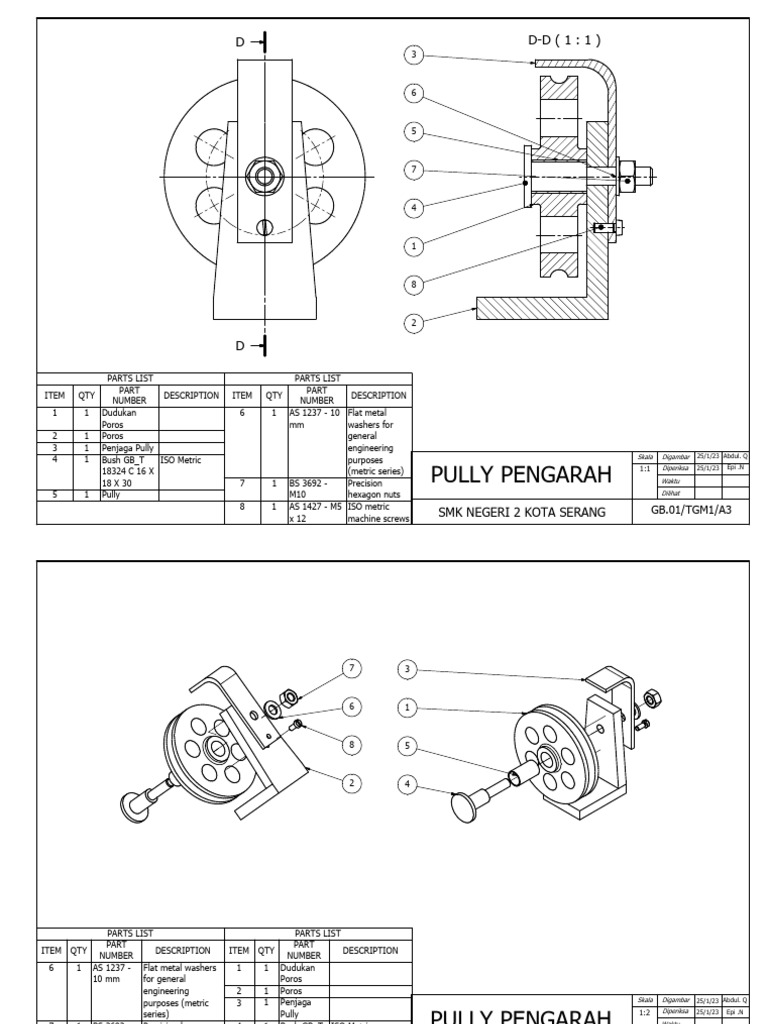 Draw Pully Pengarah | PDF | Metalworking