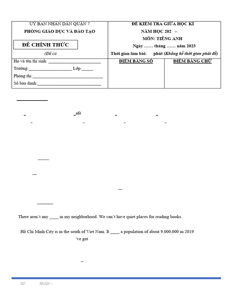 ĐỀ KTGK AV6 TAN | PDF